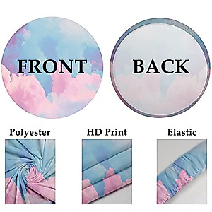 Leyiyi 7.5x7.5ft Blue Round Backdrop Cover Polyester Abstract Gradient Blurry Color Photography Background Adult Child Baby Headshots Photocall Professional Portrait Photo Studio Props