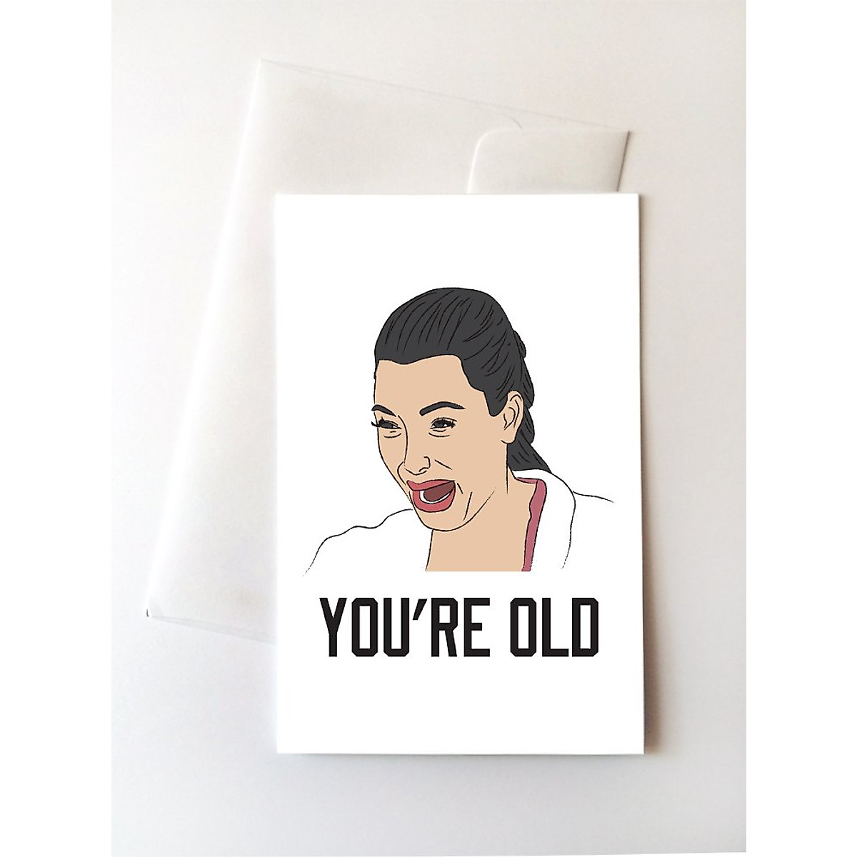 2 Pack - Crying You're Old Birthday Cards Funny Meme Internet Reality TV Star (4.25x5.5 Inch)