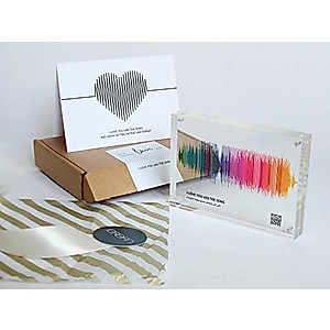 I Love You Like The Song - Customized Sound Wave Prints - Soundwave Art in Acrylic Frame Gift for 3rd Anniversary, Valentines Day and Birthday