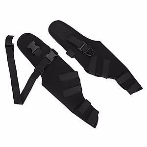 GOTOTOP Hind Legs Protector, Elbow Brace Dog Knee Brace Joint Brace Adjustable pet Knee Pads for Dog hind Leg Recovery(L-HJ25 Double Leggings Back Black)