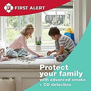 FIRST ALERT SC9120B Combination Alarm with Adapter Plugs for Easy Replacement