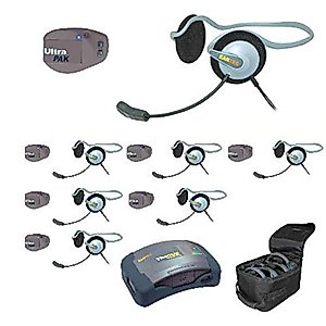 Eartec UPMON7 7-Person Full Duplex Wireless Intercom with 7 UltraPAK and Monarch Headsets