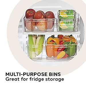 Oggi Clear Stackable Storage Bin for Fridge, Freezer and Pantry