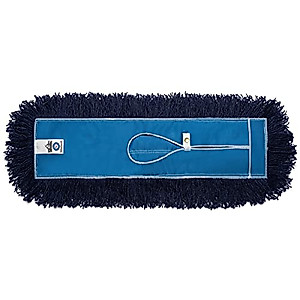 Nine Forty 36-Inch Premium Nylon Dust Mop Replacement Head - Heavy Duty Mop Head Refill for Industrial, Commercial, and Residential Cleaning - Dry Floor Duster for Hardwood Surfaces - Blue (1-Pack)
