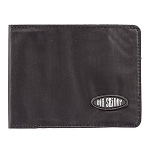 Big Skinny Men's RFID Blocking Slimline Bi-Fold Wallet, Black