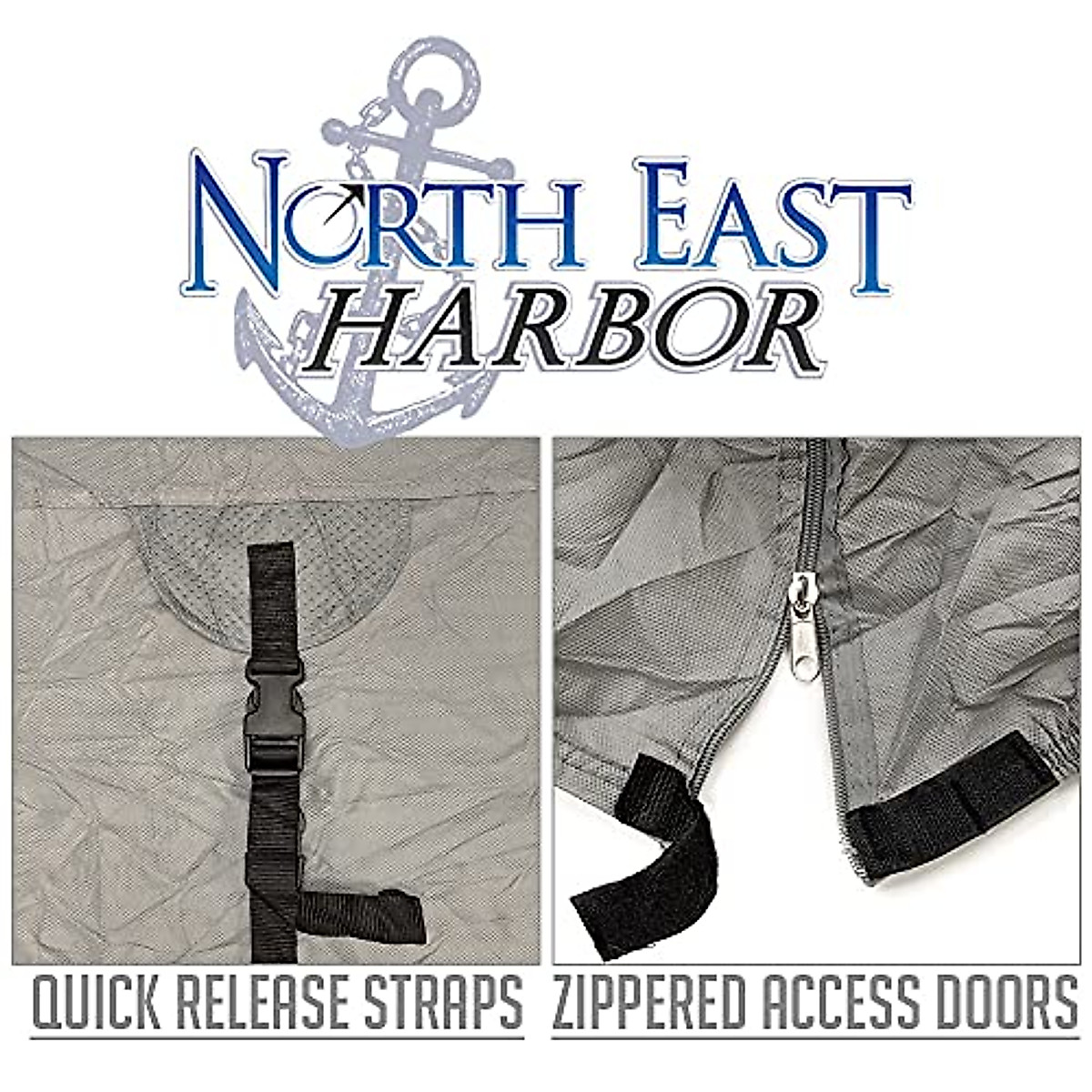 North East Harbor Waterproof Superior Class-B RV Motorhome Cover Fits Length 18'-20' Class B Camper Van/Conversion Vans Zippered Panels Heavy Duty 4 Layer Fabric - 20ft L x 7ft W x 8ft H, gray (CB710)