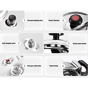 lodnexem Pressure Cooker 15-50 Qt Stainless Steel, Commercial Very Large Pressure Cooker, Multi Explosion Proof Large Steamer Cooking Pressure Canners, for Home, Commercial Use,25L