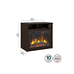 Bush Business Furniture Series C Floor Standing Electric Indoor Fireplace with Shelf, 32-inch W, Mocha Cherry (WC12938FRK)