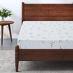 IULULU Full Mattress, 6 Inch Memory Foam Mattress in a Box, Green Tea Gel Infused Mattresses with Breathable Bamboo Cover for Cool Sleep, Medium Firm Supportive, CertiPUR-US Certified