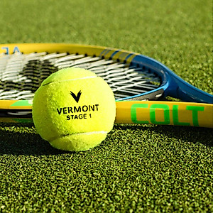 Vermont Mini Green Tennis Balls [Stage 1] | ITF Approved Tennis Balls – All Court Surfaces