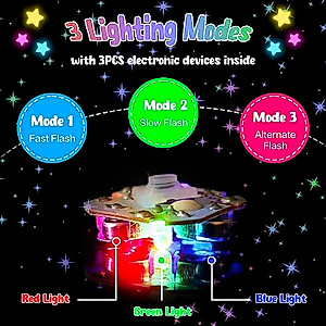 30Pcs LED Light Up Bracelet, Party Favors for Kids, Light Up Fidget Spinner Bracelets, Glow in The Dark Party Supplies, Classroom Prizes, Return Gifts, Halloween Christmas Goodie Bag Stuffers