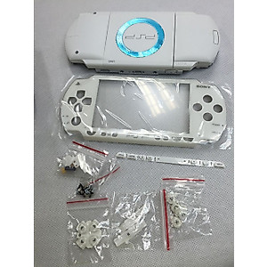 Gametown New Replacement PSP 1000 Full Housing Shell Cover with Buttons Screws Set -White.