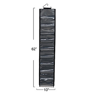 Household Essentials 311390 Hanging Shoe Storage Organizer for Closets -20 pocket - Natural Canvas