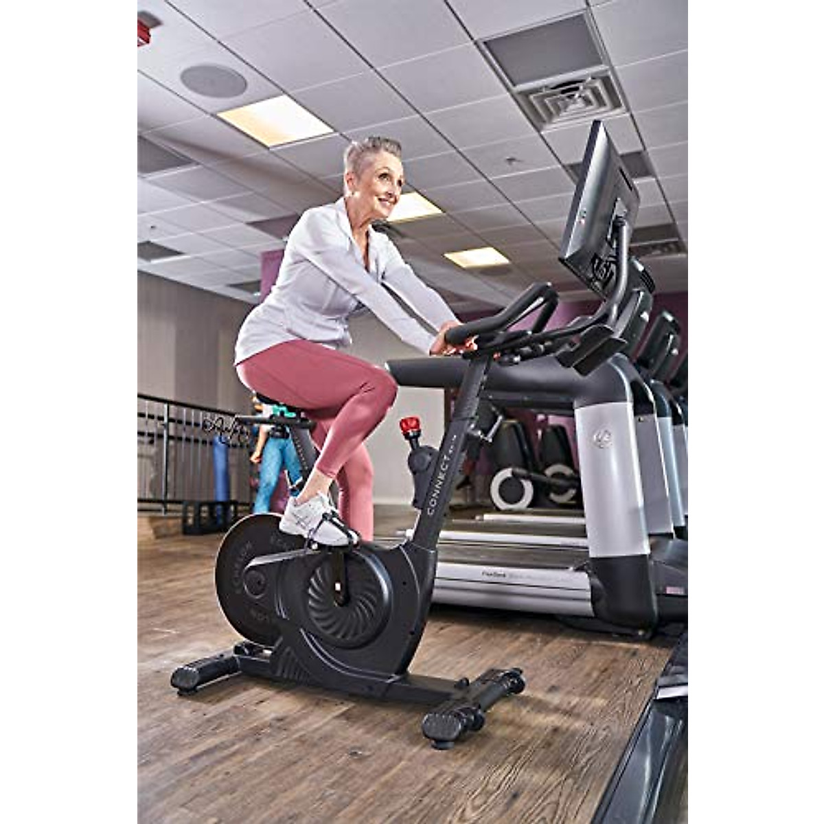 Echelon Smart Connect Fitness Bike, 30-Day Free Echelon Membership, Easy Storage, Small Spaces, Cushioned Seat, Solid Design, HIIT, Top Instructors, 32 Resistance Levels, Bluetooth, EX-7S