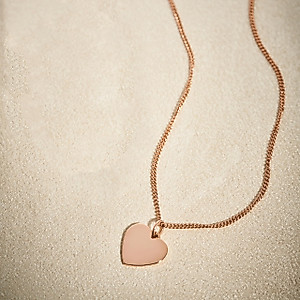 Fossil Women's Engravable Necklace, Color: Rose Gold (Model: JF03021791)
