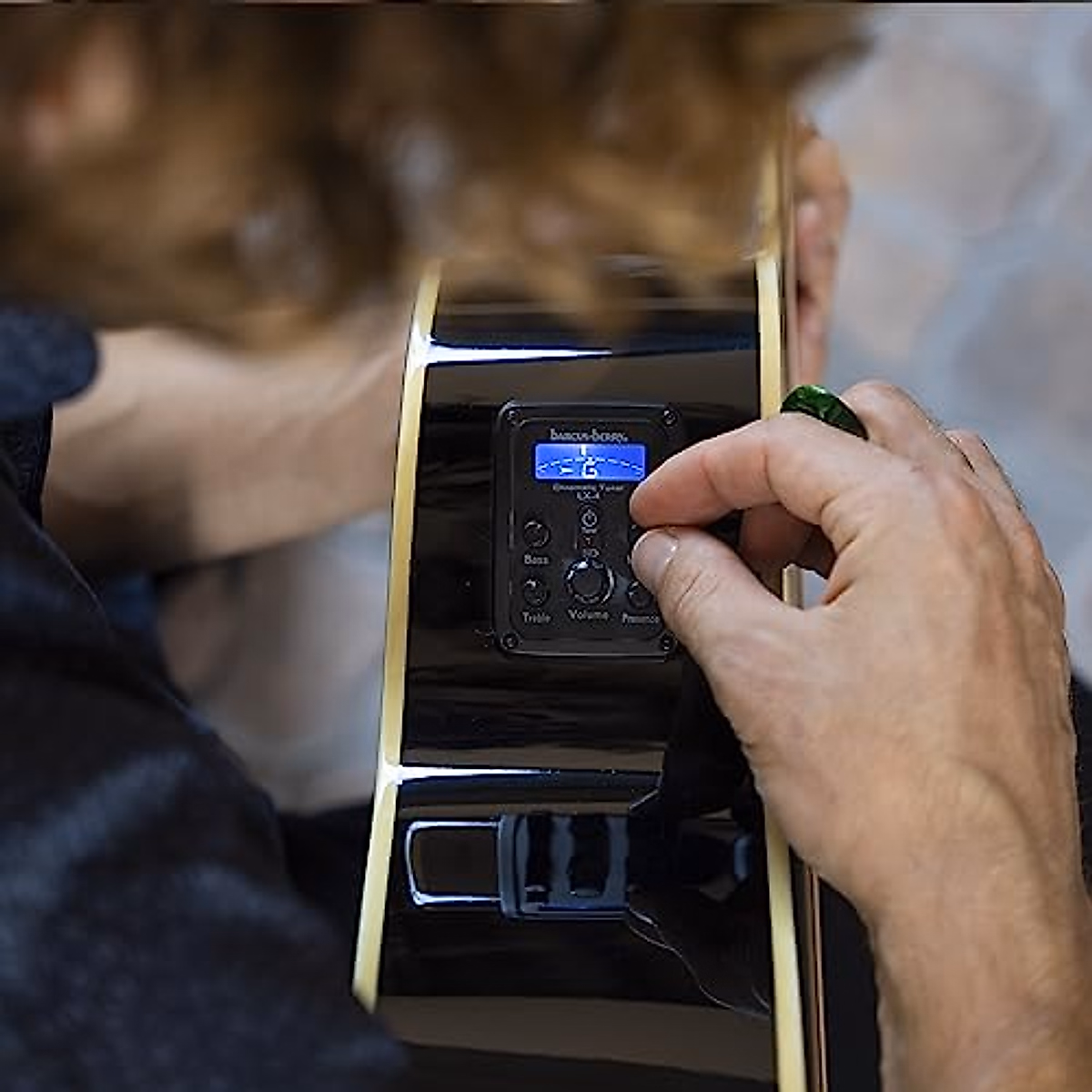 Washburn Festival Series 6 String Acoustic Electric Guitar, Right, Koa Burst, Cutaway Mini Jumbo (EA55G-A)