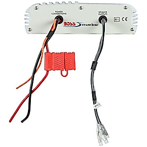 BOSS Audio Systems MR800 Marine Grade 800 Watt, 2 Channel, 2 4 Ohm Stable Class AB, Full Range, Bridgeable, Mosfet Power Supply Amplifier with Remote Subwoofer Control