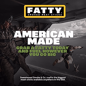 FATTY Meat Sticks, Grass-Fed Beef, High Protein Snack, Camping, Sports, Road Trip, Low Carb, Gluten Free, MSG Free, Nitrate Free, Jalapeno Flavor, 2 Ounce (5 Sticks)