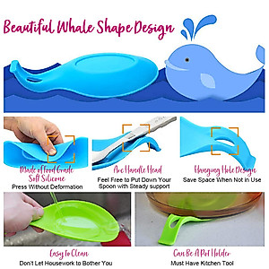 Spoon Rest Dahein Spoon Rest for Stove Top Spoon Holder Spoon Rest for Kitchen Counter Silicone Spoon Rest Spatula Holder (7.6 x 4 in)