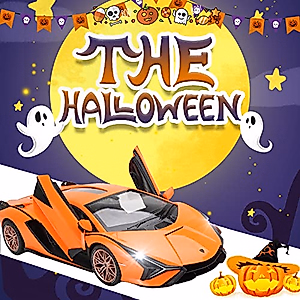 ZMZ Lamborghini Remote Control Car,1:14 Scale Lamborghini SIAN Toy Car Officially Licensed Fast Rc Cars with Open Door Led Light 2.4Ghz Model Car for Adults Boys Girls Birthday Ideas Gift(Orange)