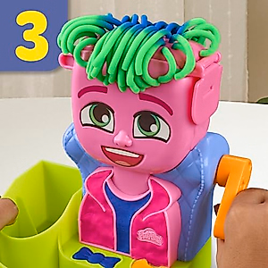 Play-Doh Hair Stylin' Salon Playset with 6 Cans, Pretend Play Toys for Girls and Boys Ages 3 and Up