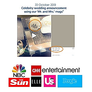 Triple Gifffted Couples Gifts for Christmas, Wedding Anniversary, Engagement - Valentines Day Mr and Mrs Mugs Couple Gift for Husband and Wife, His/Hers, Men/Women, Him/Her, Bride & Groom, Newlywed