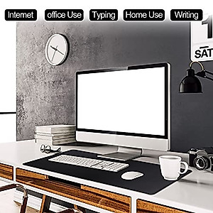 Large Gaming Mouse Pad (900x400x0.3MM), BviFioX Extended Large Mouse Pad with Premium Textured Cloth, Non-Slip Rubber Base (Black-6030)