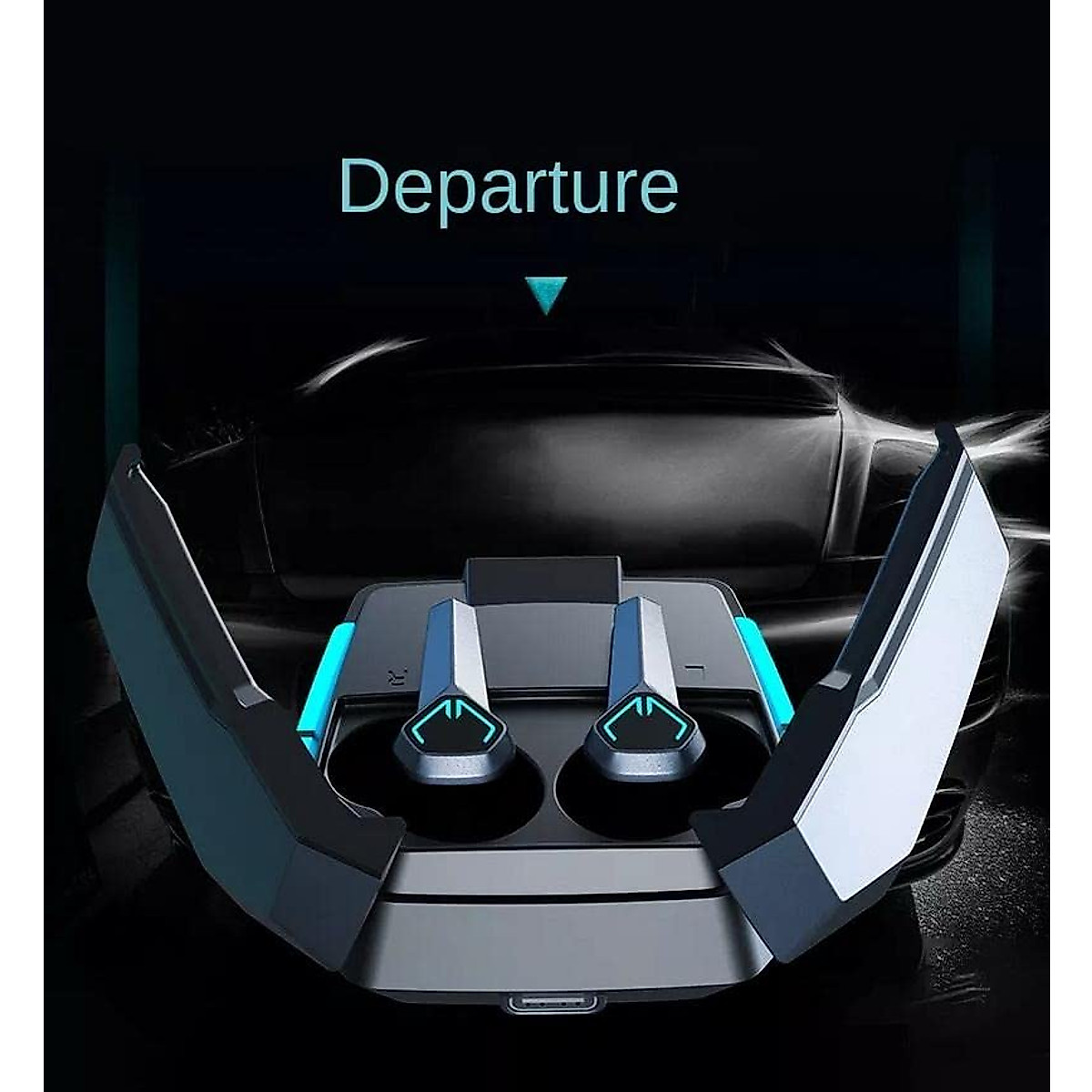 AYSEONVI Bluetooth Wireless Earbuds,Professional Design,Deep Bass Loud,Sound Clear, Call Noise Cancelling with 4 Microphones in-Ear in-Ear Bluetooth Headphones Gray Compatible for iPhone Android