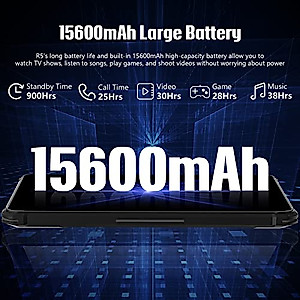 HOTWAV R5 Rugged Tablet 10.1 Inch, 15600mAh Battery Tablet 4GB + 64GB (1TB Expandable) Octa-Core, 16MP+16MP Camera Outdoor Tablet Android 12 Ip68 Waterproof Dual SIM 4G LTE/5G WiFi/Face ID/GPS/OTG