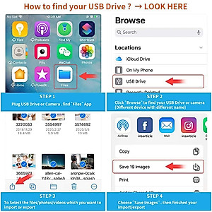 Lightning to USB Camera Adapter Apple MFi Certified Lightning Female USB 3.0 OTG Cable Adapter Compatible with iPhone/iPad, Supports Connect Camera, Card Reader, USB Flash Drive, MIDI Keyboard, Mouse