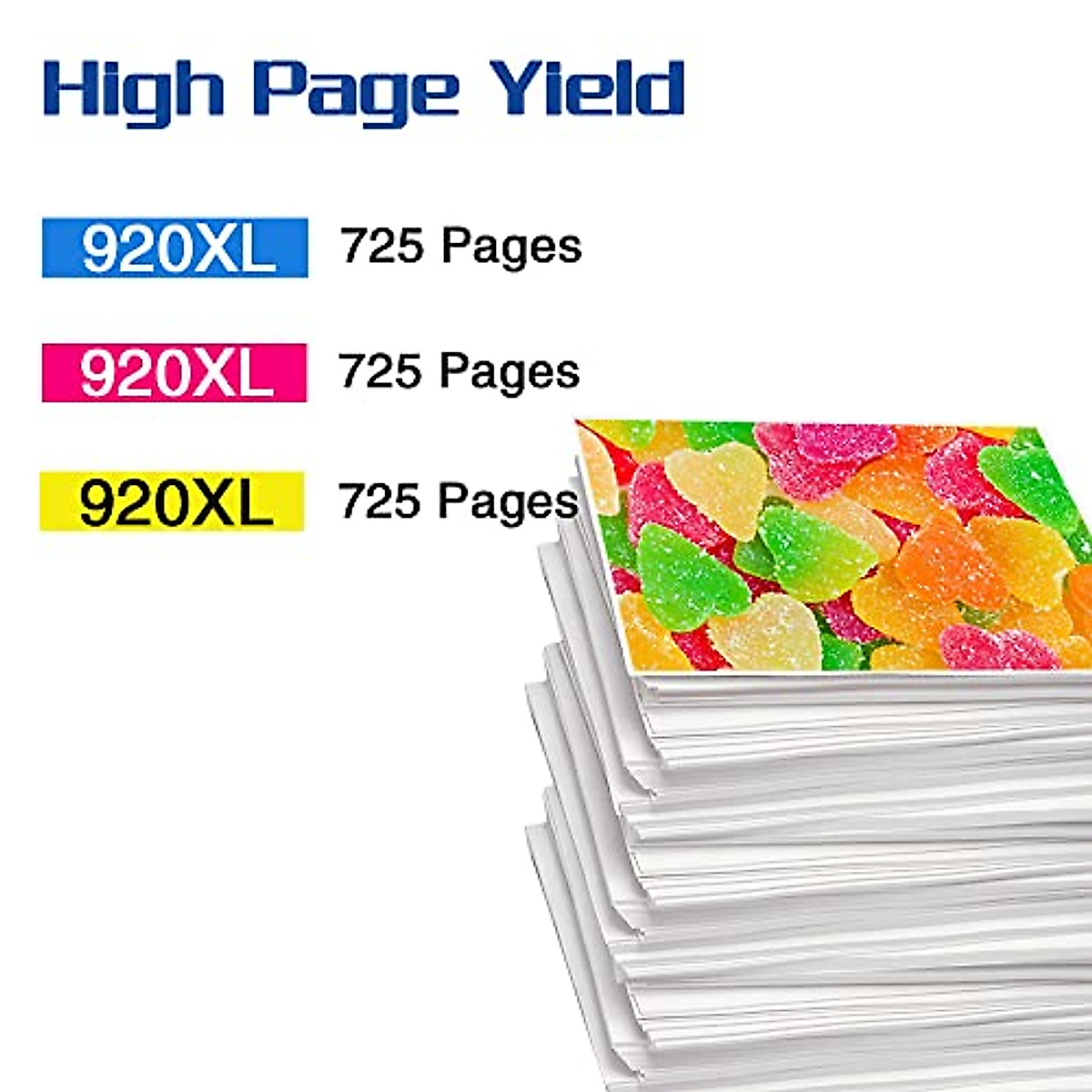 MM MUCH & MORE Compatible Ink Cartridge Replacement for HP 920 XL 920XL Color Cartridge to use with Officejet 6500 6500A 6000 7000 7500 7500A E709 Printers (Cyan, Magenta, Yellow) 3-Pack