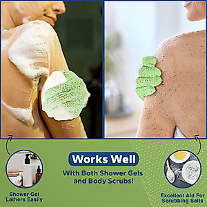 Exfoliating Gloves for Men and Women | Spa-Quality Exfoliation Mitts to Remove Dead Skin & Bumps | Textured Body Scrub Bath and Shower Gloves - Colorful 4 Pair Pack - Pink, Green, Blue, & Purple