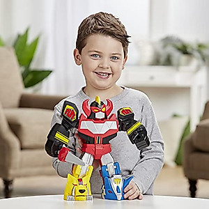 Power Rangers Playskool Heroes Mega Mighties Megazord Action Figure, 12-Inch Mighty Morphin Toy for Kids Ages 3 and Up