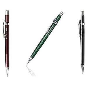Value Pack of 3 Pentel Sharp Automatic Pencil, 0.5mm, Black, Burgundy, Green Barrels, 3 Pack (P205) by Pentel