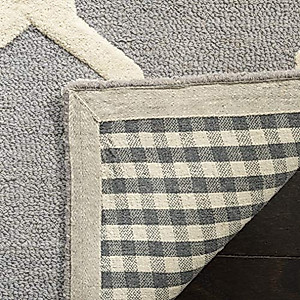 SAFAVIEH Cambridge Collection 8' x 10' Silver / Ivory CAM121D Handmade Trellis Premium Wool Area Rug