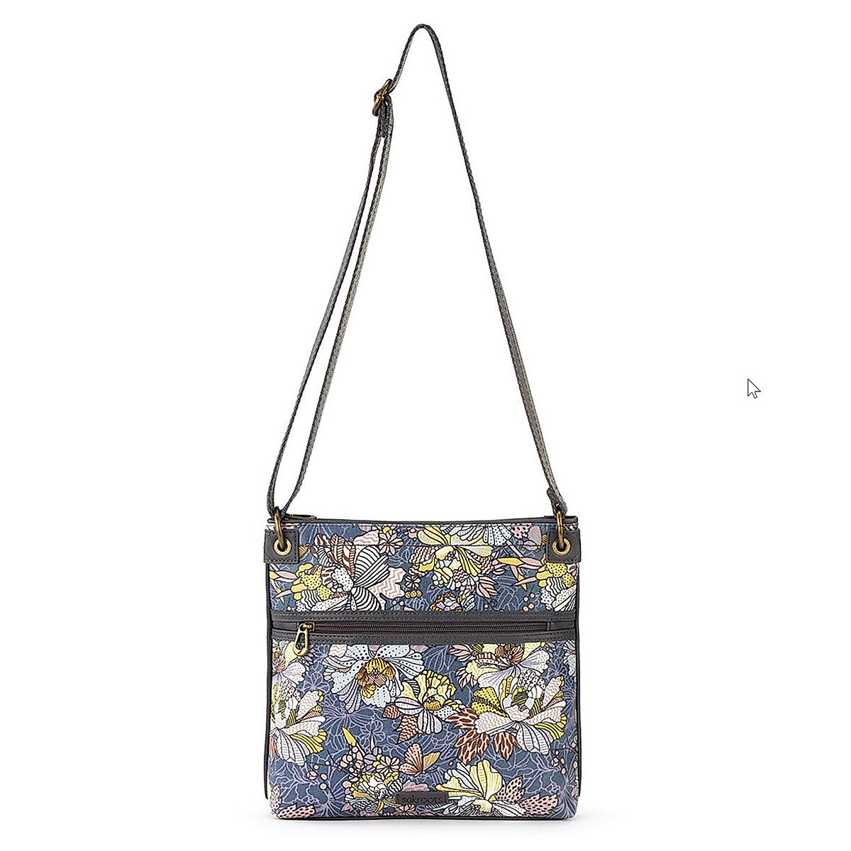 Sakroots Artist Circle Flat Crossbody, Shadow Flower Power