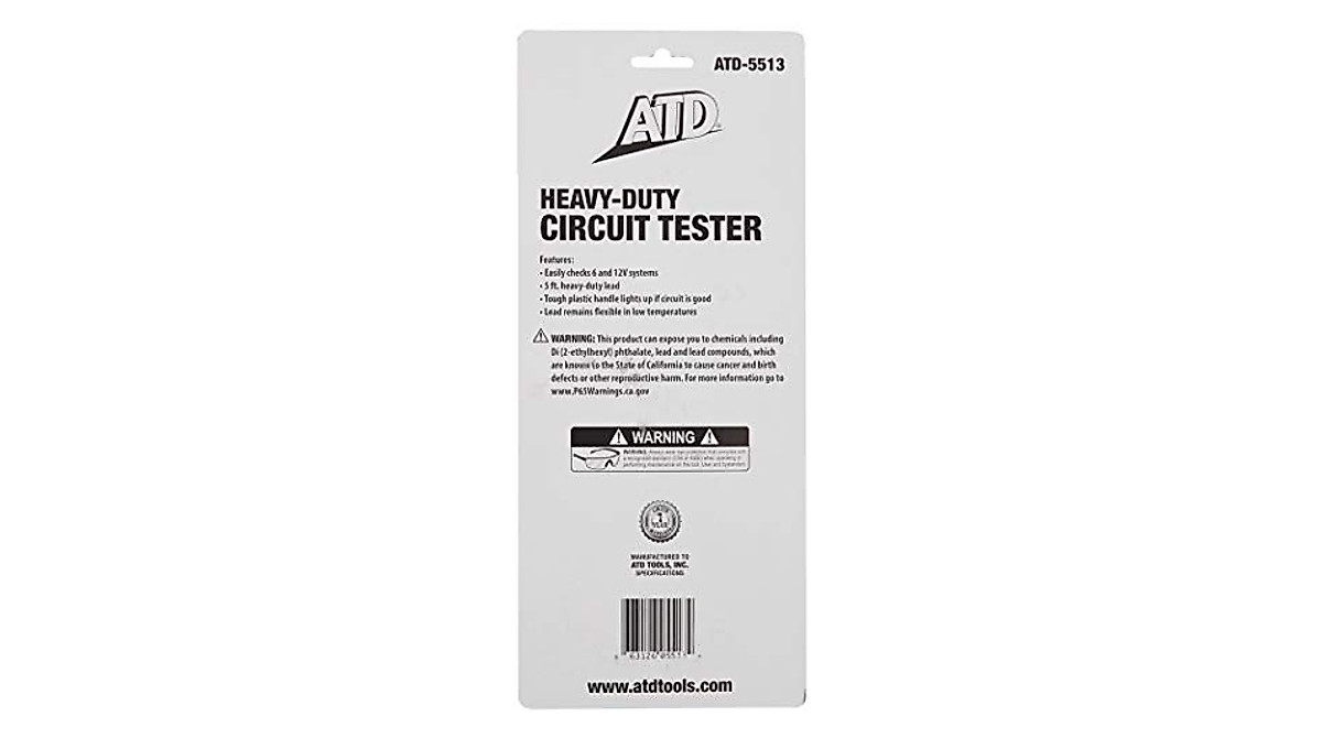 ATD Tools 5513 Circuit Tester - Durable & Reliable