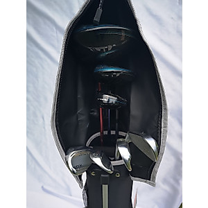 C4 A99Golf Men's and Women's Range Sunday Pencil Carry GOLF Stand Bag golf travel bag Removable Top Cover with Strap and Stand White Great gift for golfer!