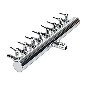 QMseller Stainless Steel Aquarium Fish Tank 8 Ways Air Flow Splitter Lever Control Valve