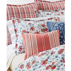 Lauren Ralph Lauren Kylah Blue Red Floral King 3 pc Duvet Cover Set Shams