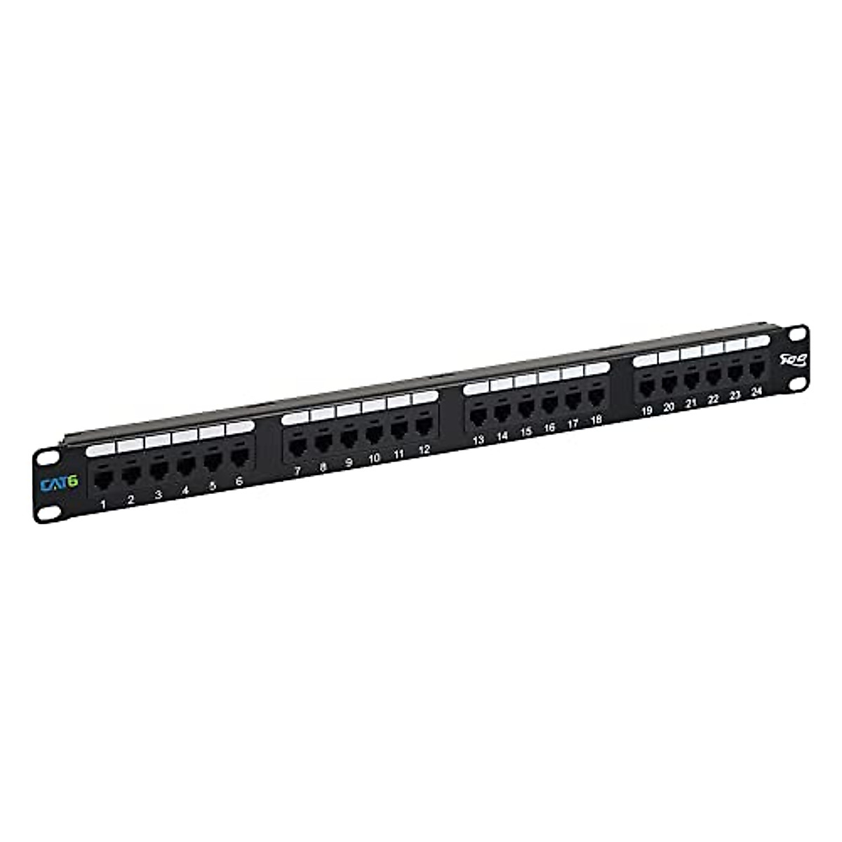 ICC CAT6 Patch Panel with 24 Ports and 1 RMS in 6-Pack