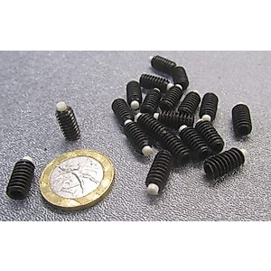Black Oxide Steel Nylon Tip Set Screw 1/4"-20 x .500" Thread Length 20 pcs