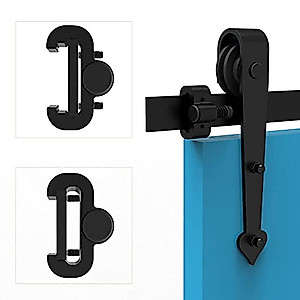 TSMST Sliding Barn Door Stopper for Track, Easy to Install,Upgrade Adjustable Spring Barn Door Stoppers 2pcs