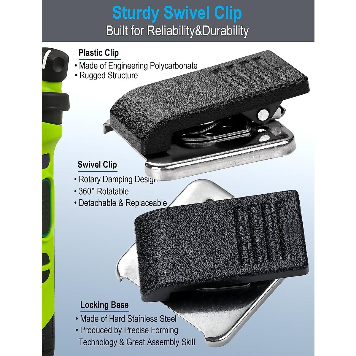 commountain Speaker Mic Compatible with Motorola Radios APX 6000, APX 7000, APX 8000, APX 4000, XPR 7350e, XPR 7550, XPR 7550e, XPR 7580e, APX6000, XPR7550e, APX XPR Shoulder Microphone-5 Pack