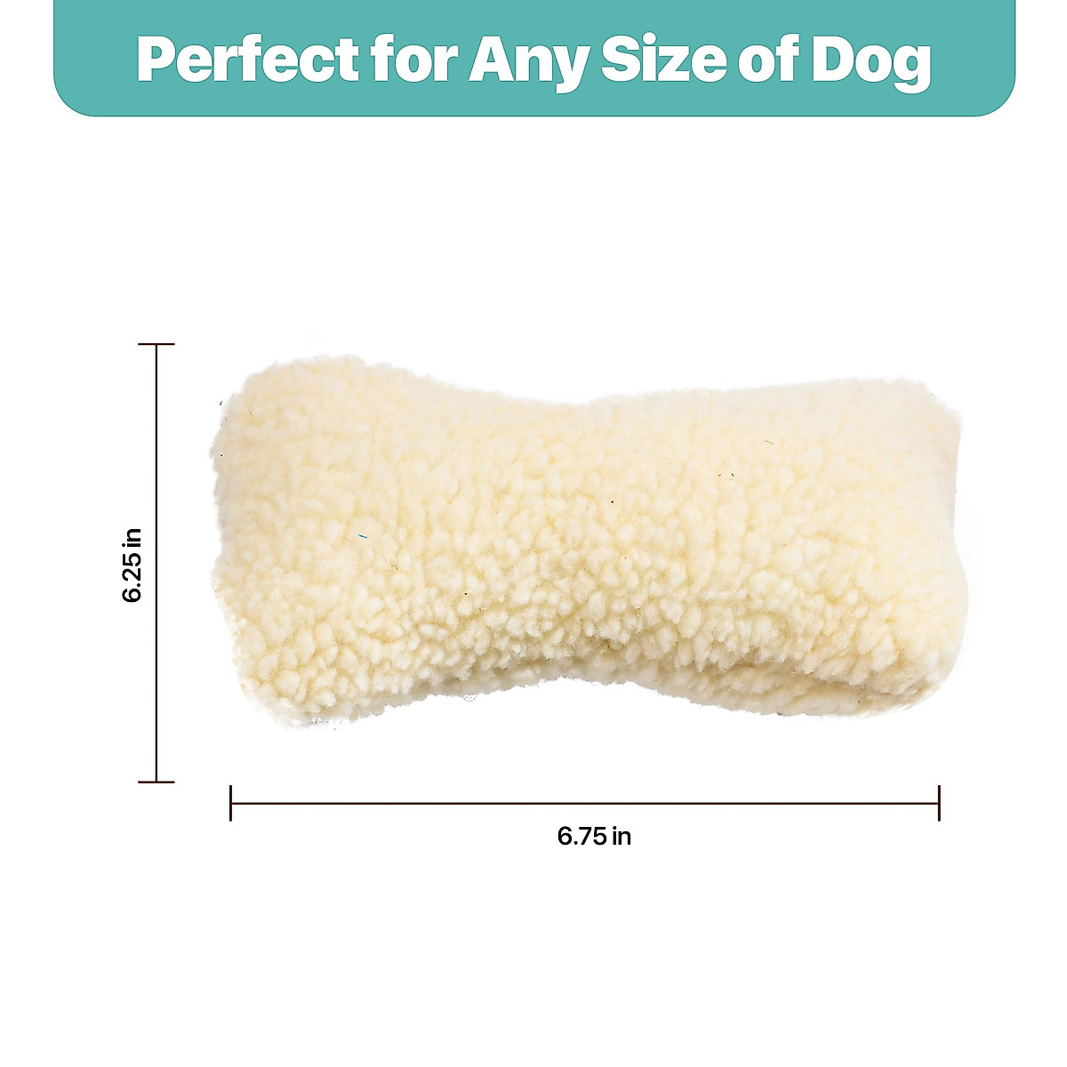 SPOT Vermont Style Fleece Bone Dog Toy - Soft Squeaky Plush Comfort Toy for Small and Medium Dogs and Puppies, Ideal for Light Chewers, 9 inch
