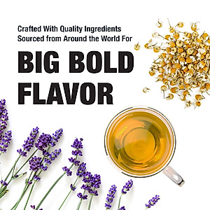 Tiesta Tea - Lavender Chamomile | Loose Leaf | Soft Chamomile Herbal Tea | Premium Non-Caffeinated Blend | Make Hot or Iced & Brews Up to 250 Cups | 8oz Bulk Pouch & 2oz Refillable Tin Combo