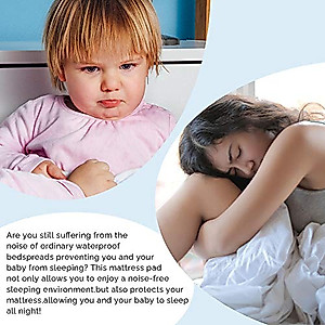 Beclecor Full XL Mattress Pad Cover,Quilted Waterproof Mattress Protector Breathable Noiseless Super Absorption Without Leakage 18" Deep Pocket 54"×80"