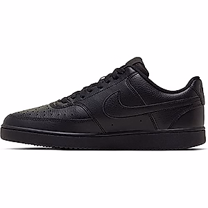 Nike Men's Court Vision Low Sneaker, Black/Black-Black, 9.5 Regular US
