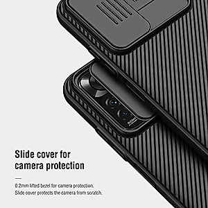XiaoMi RedMi Note 11 (4G) Case with Camera Cover,Slim Fit Thin Polycarbonate Protective Shockproof Cover with Slide Camera Cover, Upgraded Case for XiaoMi RedMi Note 11 (4G) (Black)