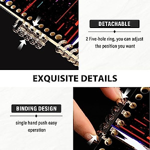 KJIZMO Cool Digital Skull Detachable Spiral Notebook with Durable Hardcover 60 Sheets Binding Note Book for Office Writing Diary